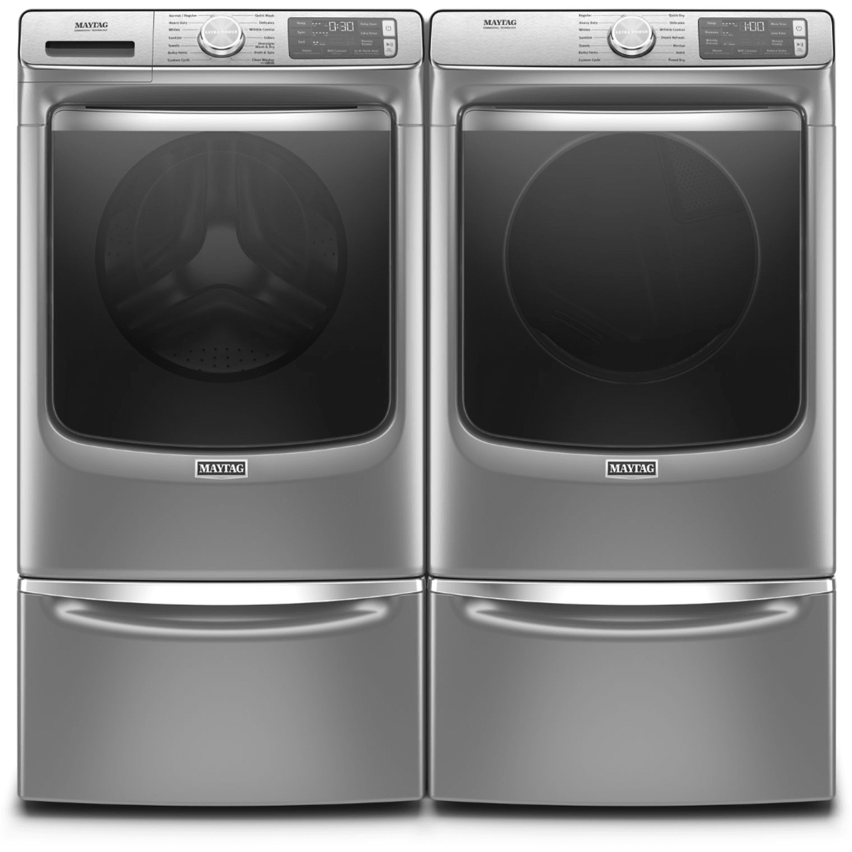 Maytag MHW8630HC 27 Inch Smart Front Load Washer & Maytag MED8630HC 27 ...